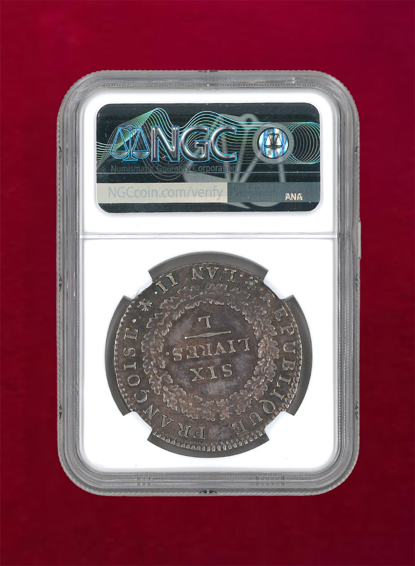 【フランス】6リーブル 銀貨 1793L NGC AU58[B-0000014] – ワールドコインズ・ジャパン