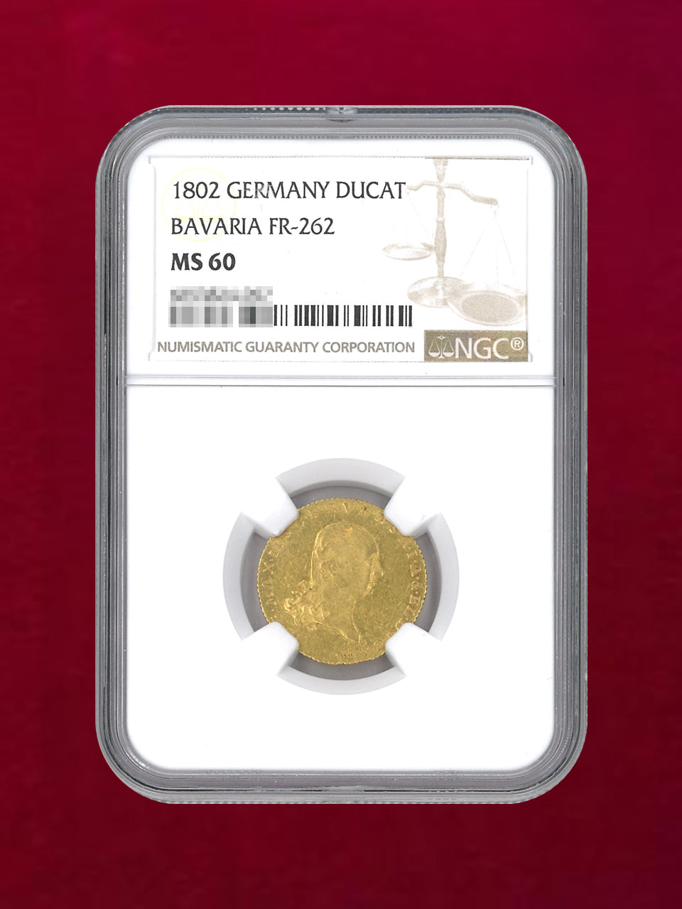 【ドイツ・バイエルン】ダカット 金貨 BAVARIA 1802 NGC MS 60[A-0000111] – ワールドコインズ・ジャパン