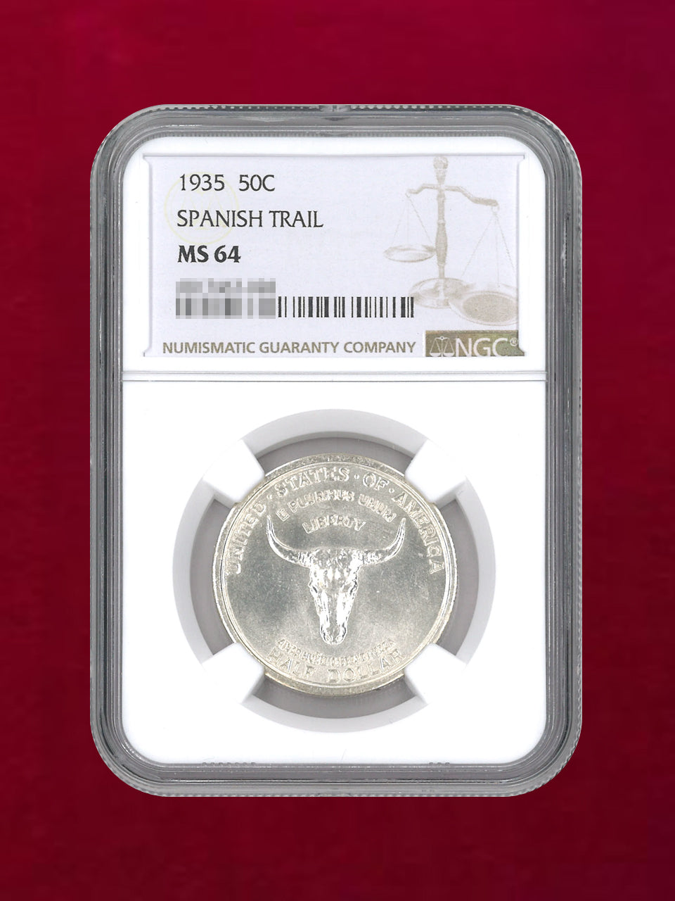 [USA] 50 cent silver coin SPANISH TRAIL 1935 NGC MS64 [B-0000066 ...