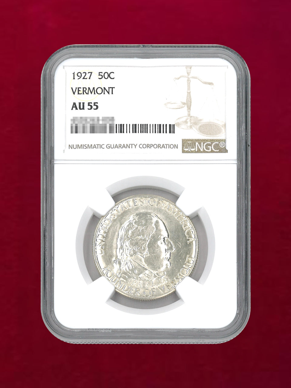 【アメリカ】50セント 銀貨 1927 VERMONT NGC AU55[B-0000093] – ワールドコインズ・ジャパン