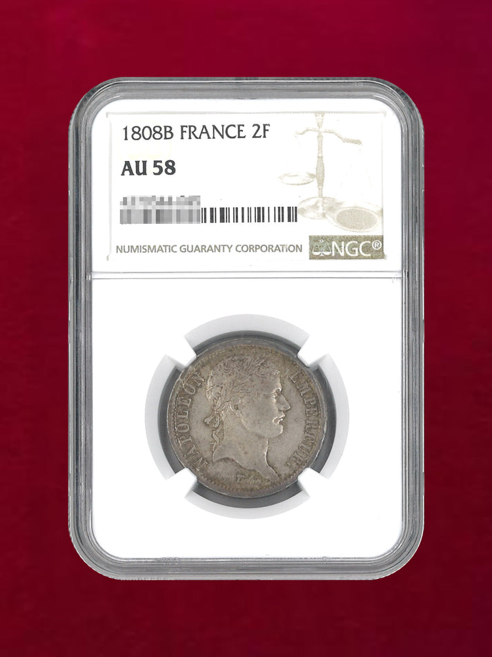 【フランス】2フラン 銀貨 1808B NGC AU 58[B-0000173] – ワールドコインズ・ジャパン