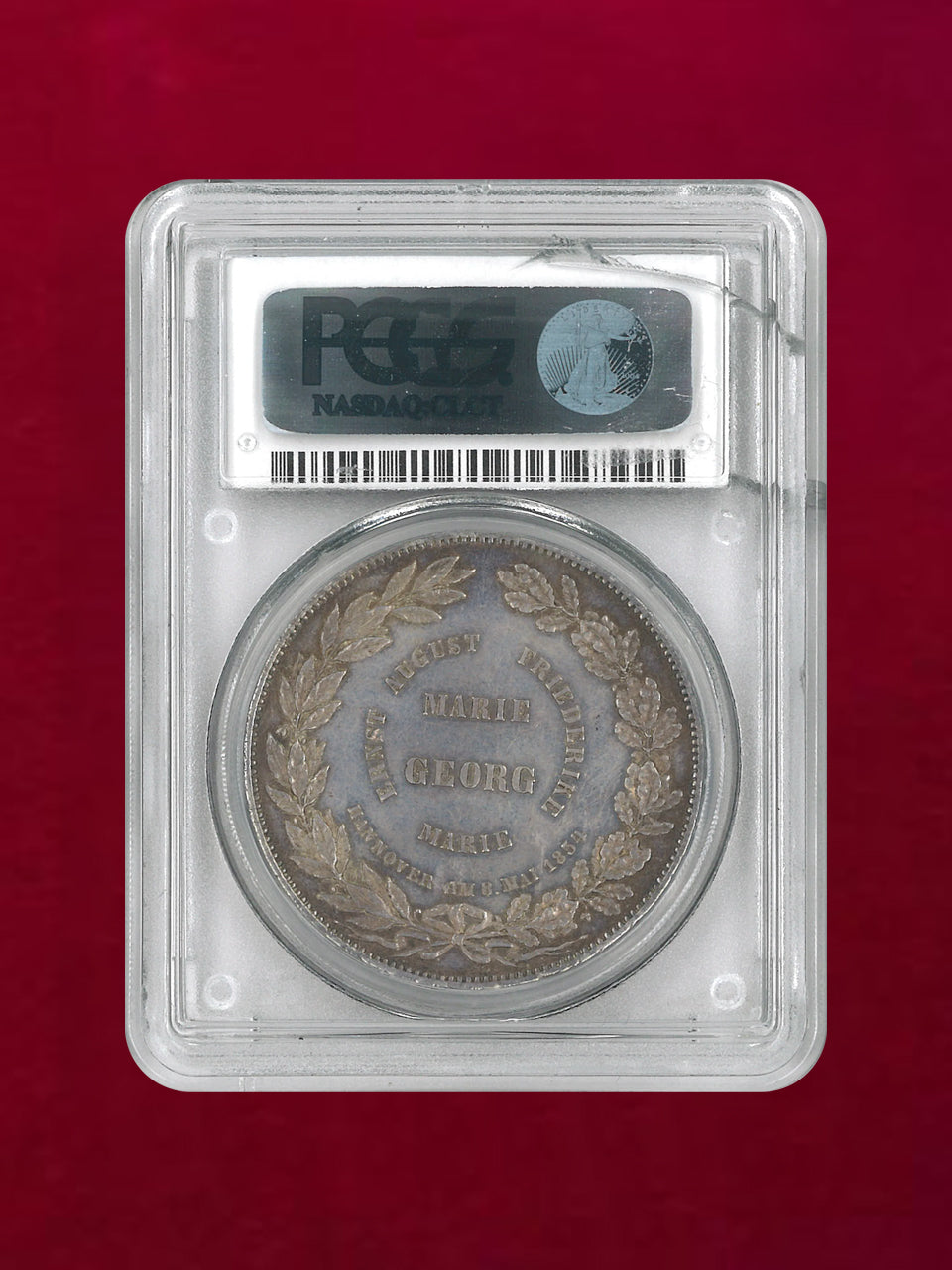 【ドイツ・ハノーファー】2ターラー 銀貨 Hannover 1854B PCGS AU58[B-0000251] – ワールドコインズ・ジャパン
