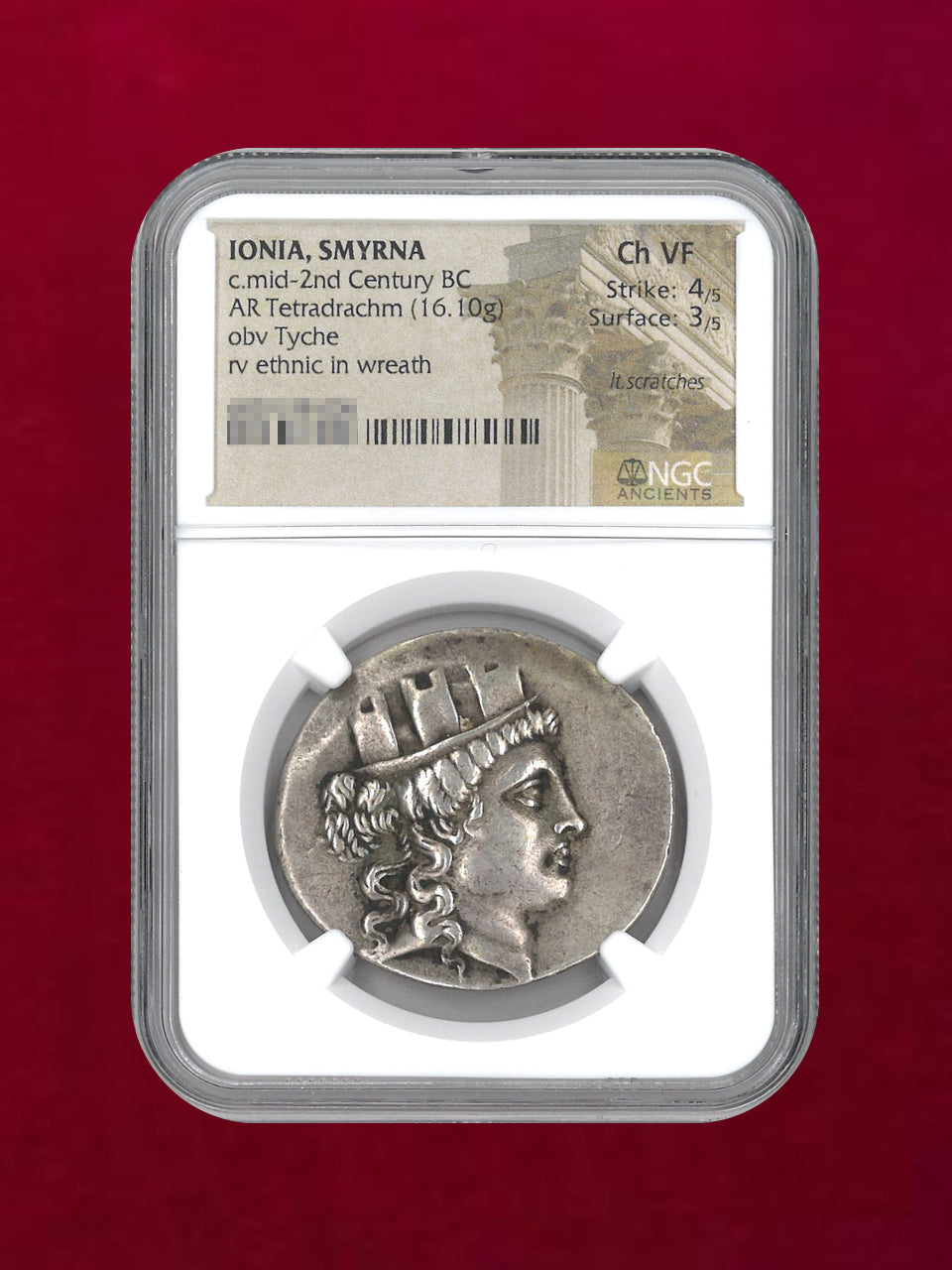 【イオニア・イズミル】c.mid-2nd Century BC AR Tetradrachm(16.10g) NGC Ch VF 4/5 3 – ワールドコインズ・ジャパン