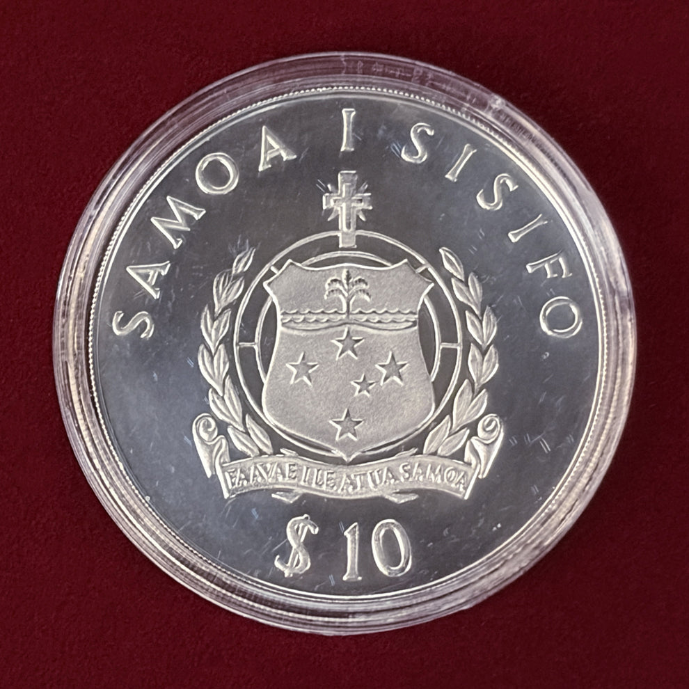 [Western Samoa] Prince Charles' Wedding Commemorative 10 Tala Silver P ...