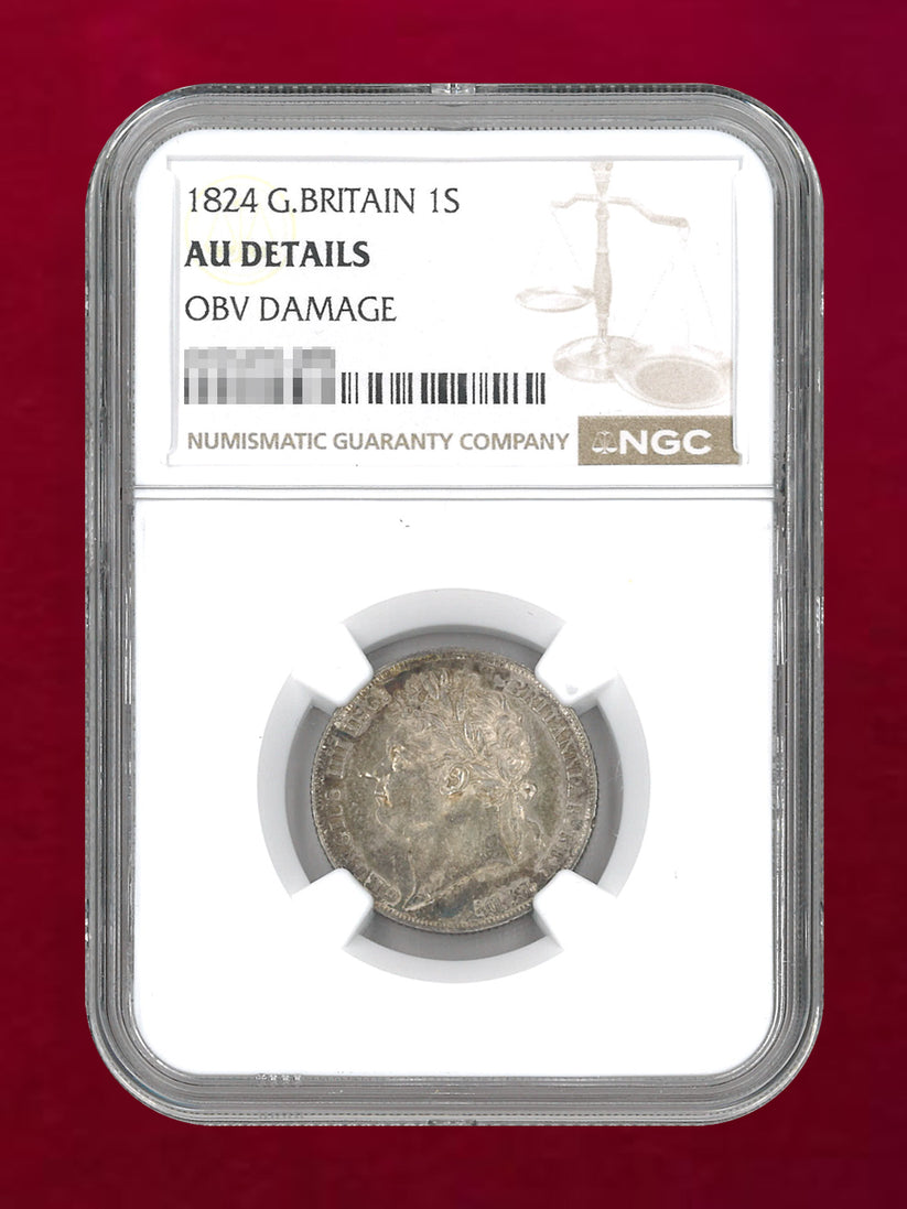 【イギリス】1シリング 銀貨 1824 NGC AU DETAILS OBV DAMAGE[B-0000650] – ワールドコインズ・ジャパン