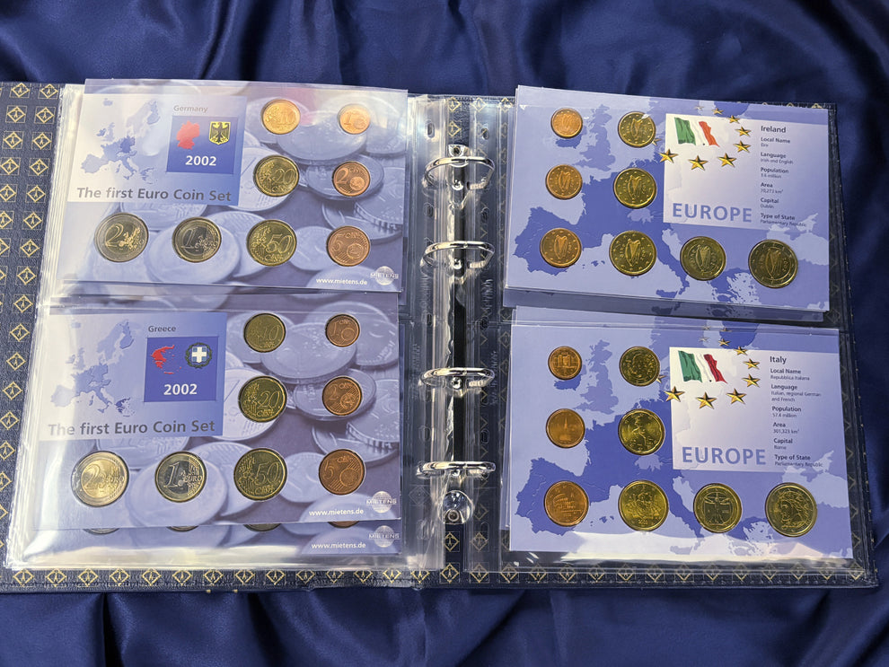 【EU12か国】The First Euro Coin Set ユーロコインセット 96枚組 2002[C-0000514] – ワールドコ ...